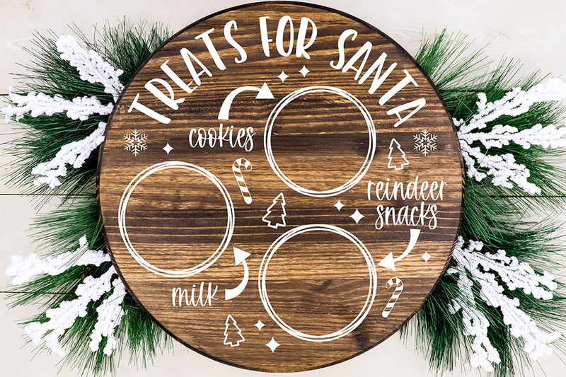 Santa Tray SVG | Treats for Santa Plate SVG | Christmas SVG - So Fontsy