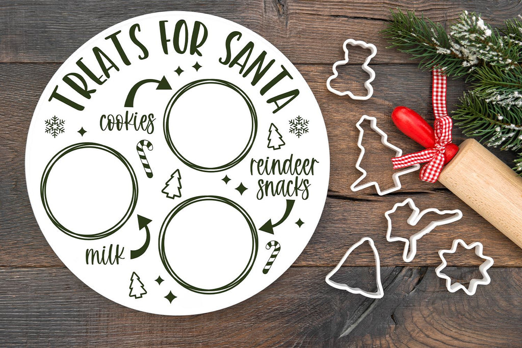 Santa Tray SVG | Treats for Santa Plate SVG | Christmas SVG - So Fontsy