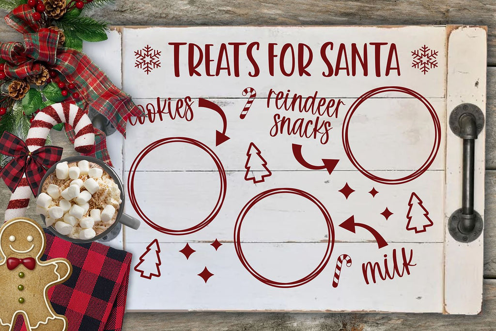 Santa Tray SVG | Treats for Santa SVG | Christmas SVG - So Fontsy