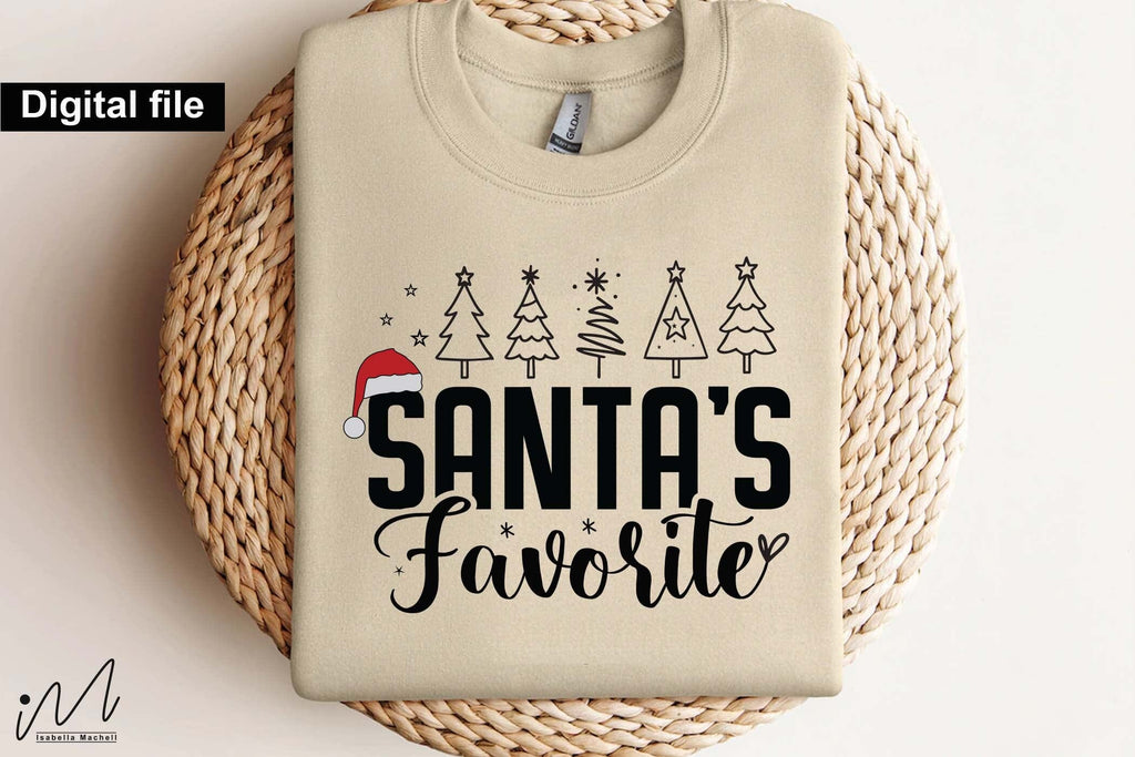 Santa’s Favorite SVG, Merry Christmas Graphic for Cricut and Silhouette ...