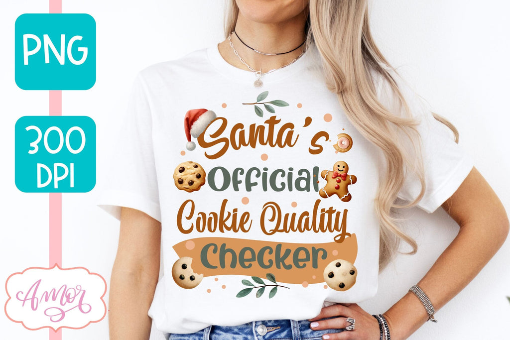Santa's official cookie checker PNG | Funny Christmas PNG - So Fontsy