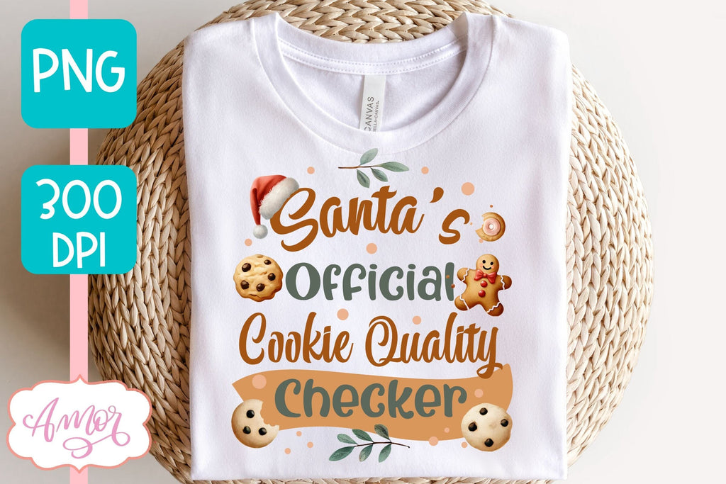 Santa's official cookie checker PNG | Funny Christmas PNG - So Fontsy