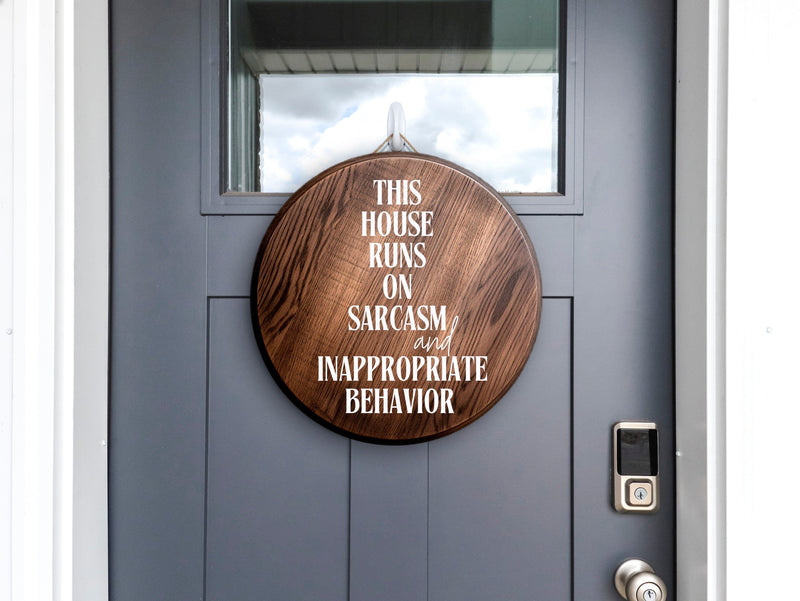 Sarcastic Round Wood Sign Bundle - 4 Designs - SVG PNG - So Fontsy