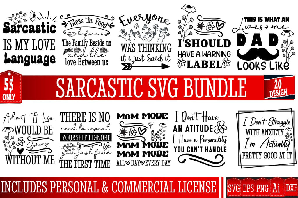 Sarcastic SVG Bundle,Sarcastic Sublimation Bundle,Funny SVG Bundle ...