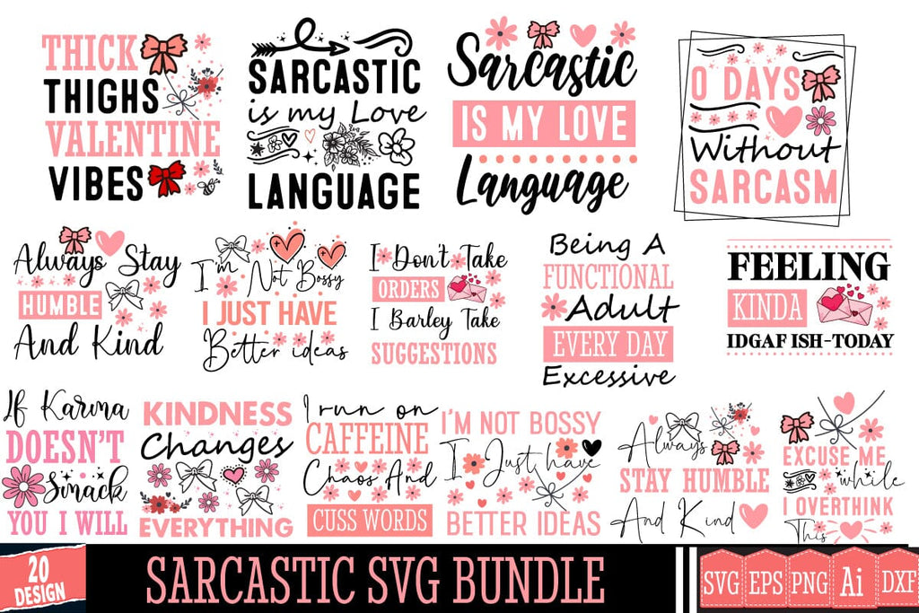 Sarcastic SVG Bundle,Sarcastic Sublimation Bundle,Funny SVG Bundle ...