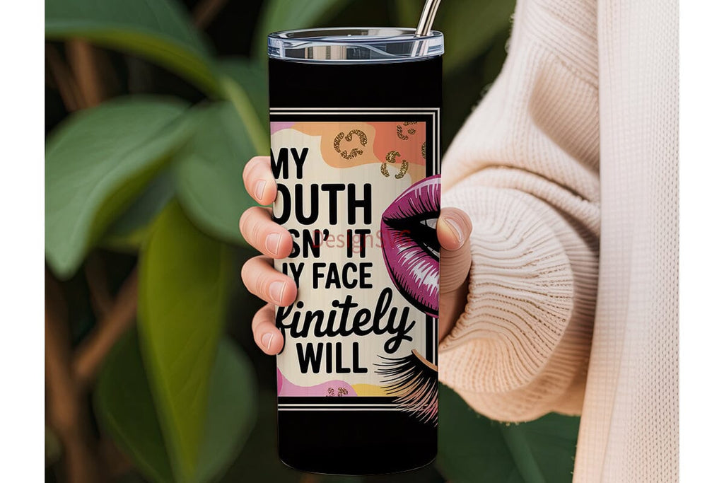 Sassy Lips 20oz Tumbler Wrap - So Fontsy