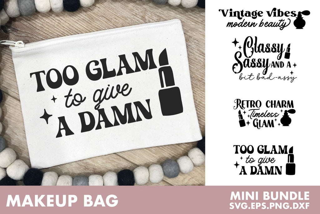 Sassy Makeup Bag SVG Cut File - So Fontsy