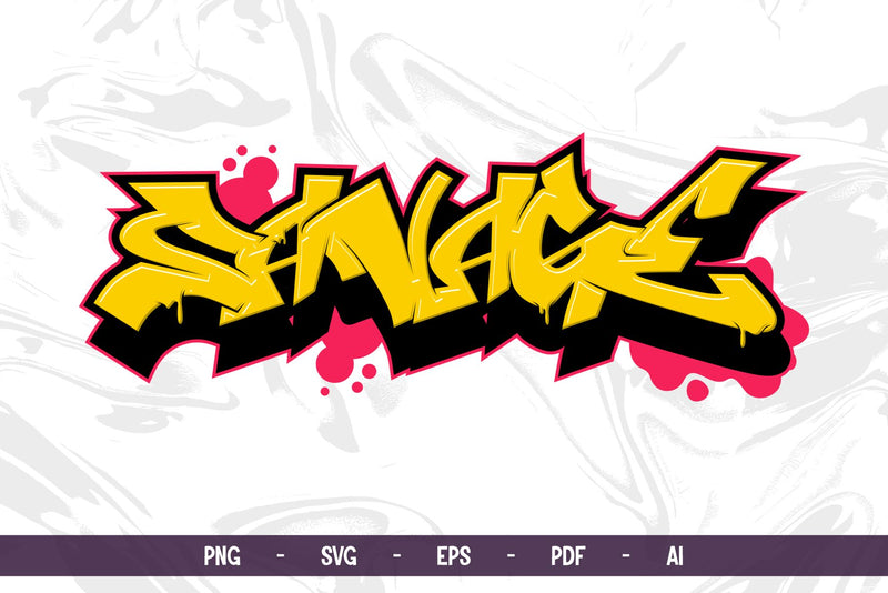 Savage Graffiti Street Art Graphic | SVG, PNG, EPS, PDF, AI - So Fontsy