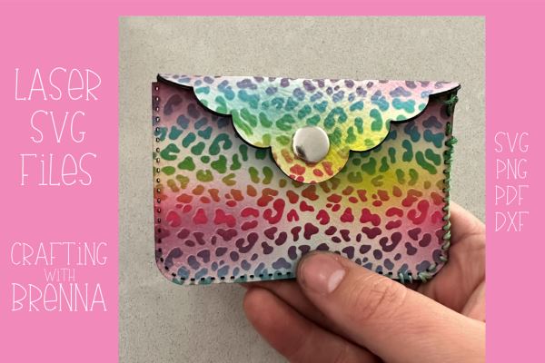 Scalloped Edge Flap Purse Laser SVG File - So Fontsy