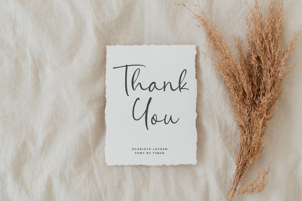 Scarleta Jayden - Handwritten Script Font - So Fontsy