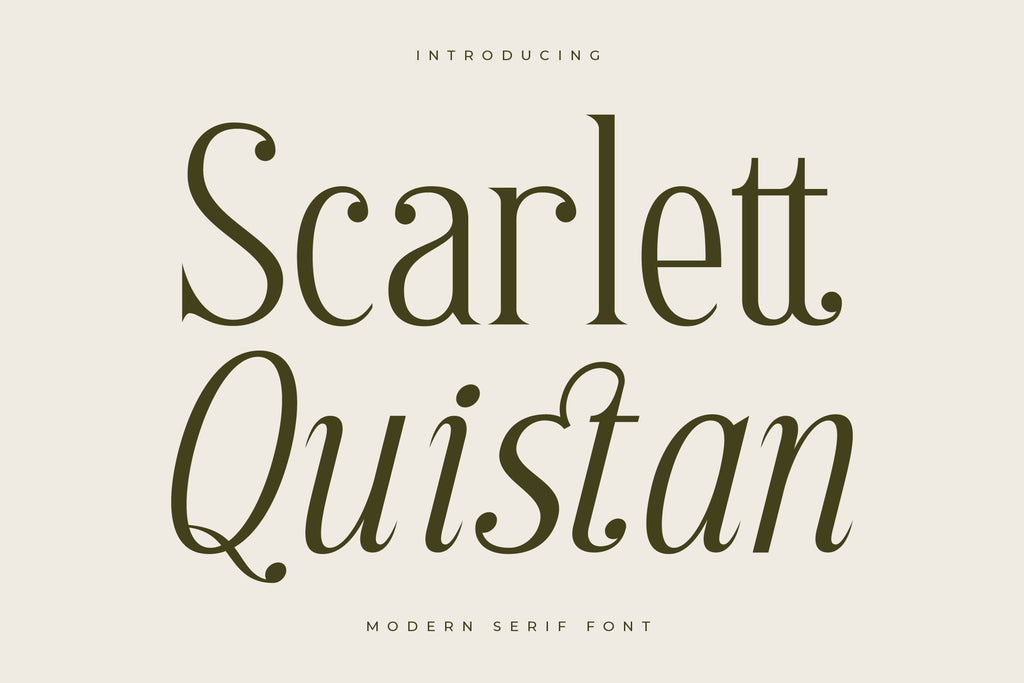 Scarlett Quistan - Modern Serif Font - So Fontsy