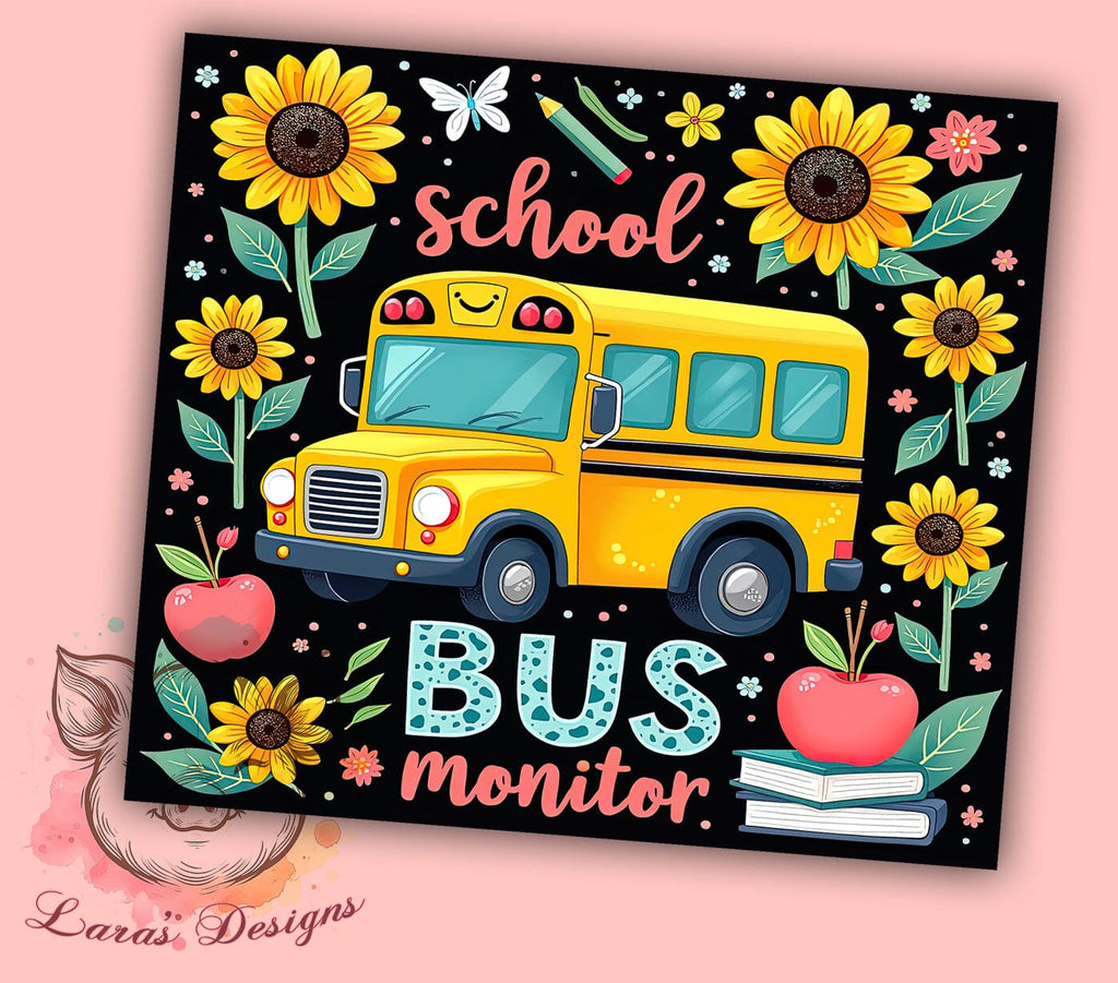 School Bus Driver & Monitor Educational Tumbler Wrap, Bus Monitor Gift ...