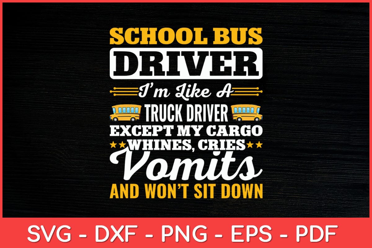 School Bus Drivers District Yellow Shuttle Bus Drivers Svg Cut File ...