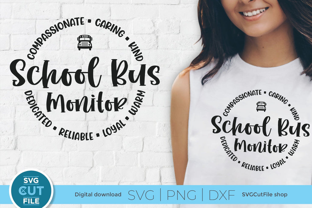 School Bus Monitor svg, School Bus Attendant - So Fontsy