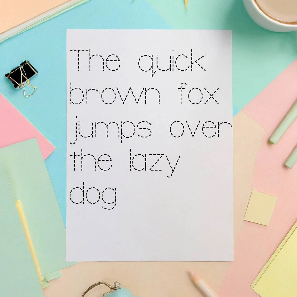 School Dotted Font OTF, Fonts for Crafting, Handwritten Font - So Fontsy