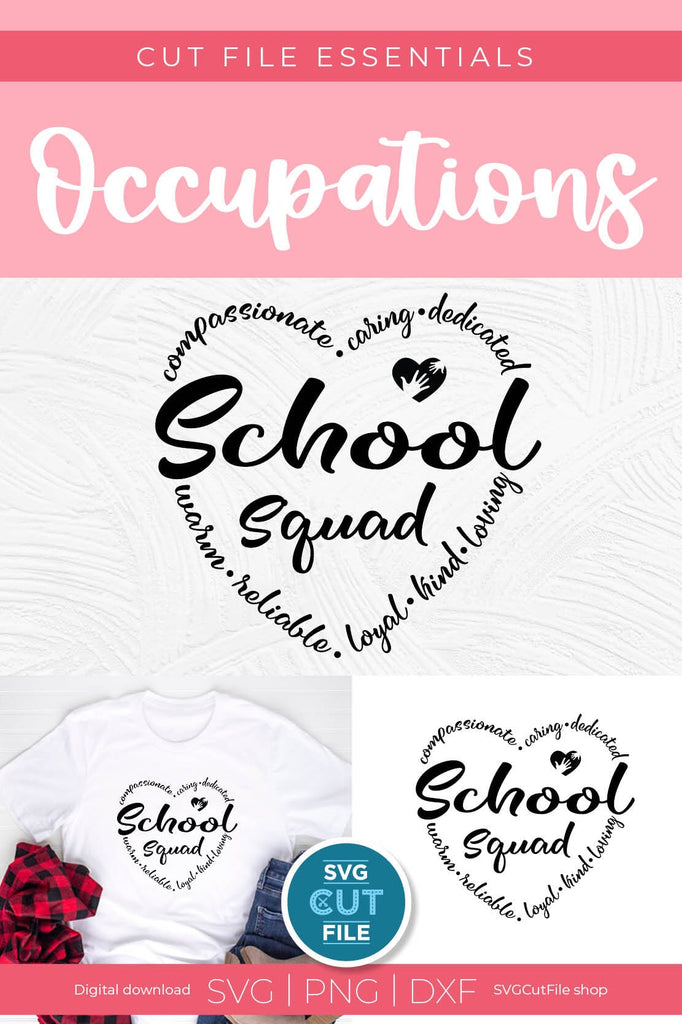 School Squad svg, Teacher appreciation svg, School team tribe crew or ...