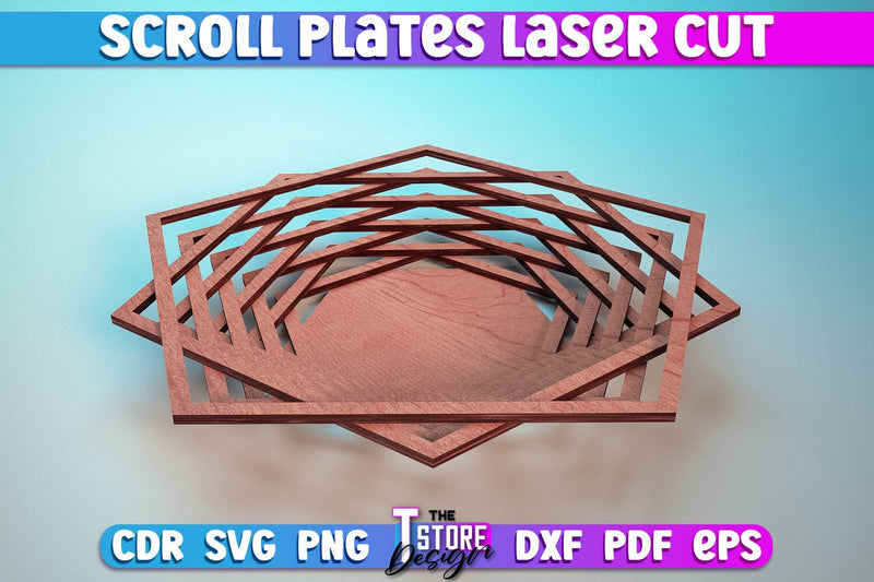 Scroll Plates Laser Cut | Home Laser Cut Design | CNC Files - So Fontsy