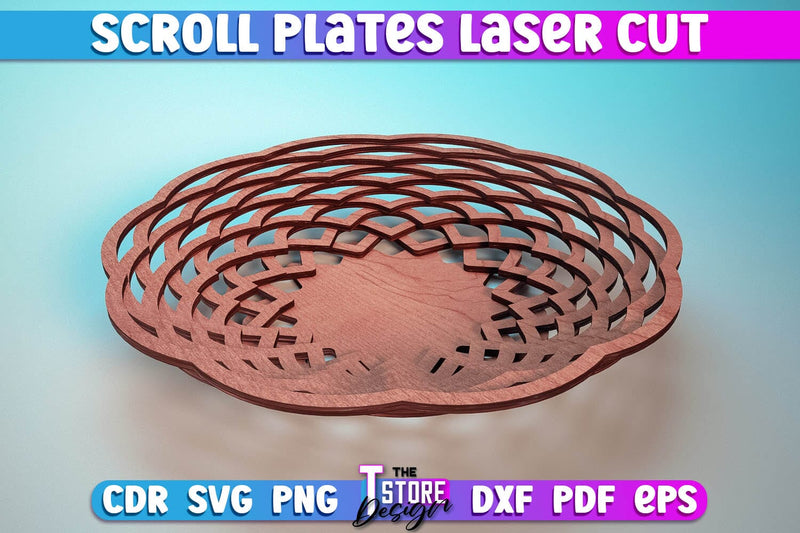 Scroll Plates Laser Cut | Home Laser Cut Design | CNC Files - So Fontsy