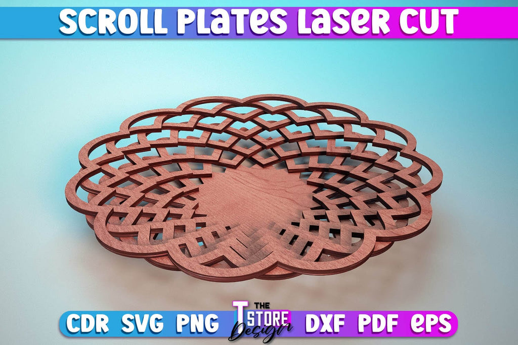 Scroll Plates Laser Cut | Home Laser Cut Design | CNC Files - So Fontsy