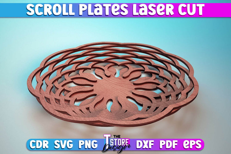 Scroll Plates Laser Cut | Home Laser Cut Design | CNC Files - So Fontsy