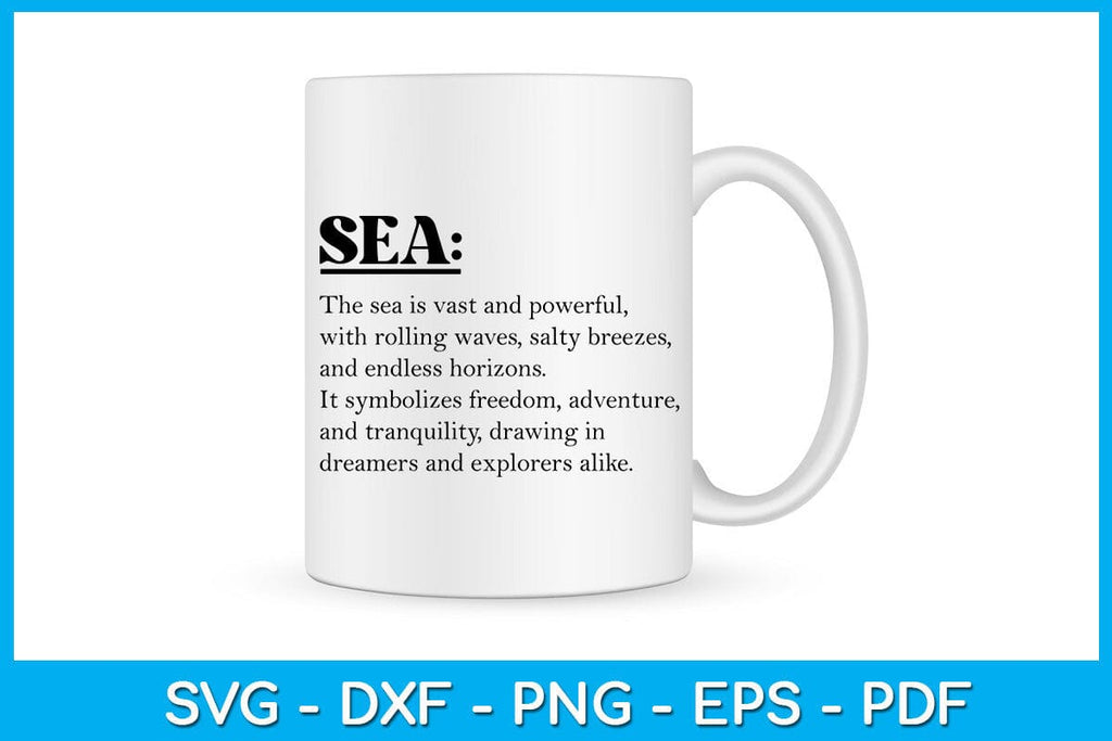 Sea Words SVG PNG PDF Cut File - So Fontsy