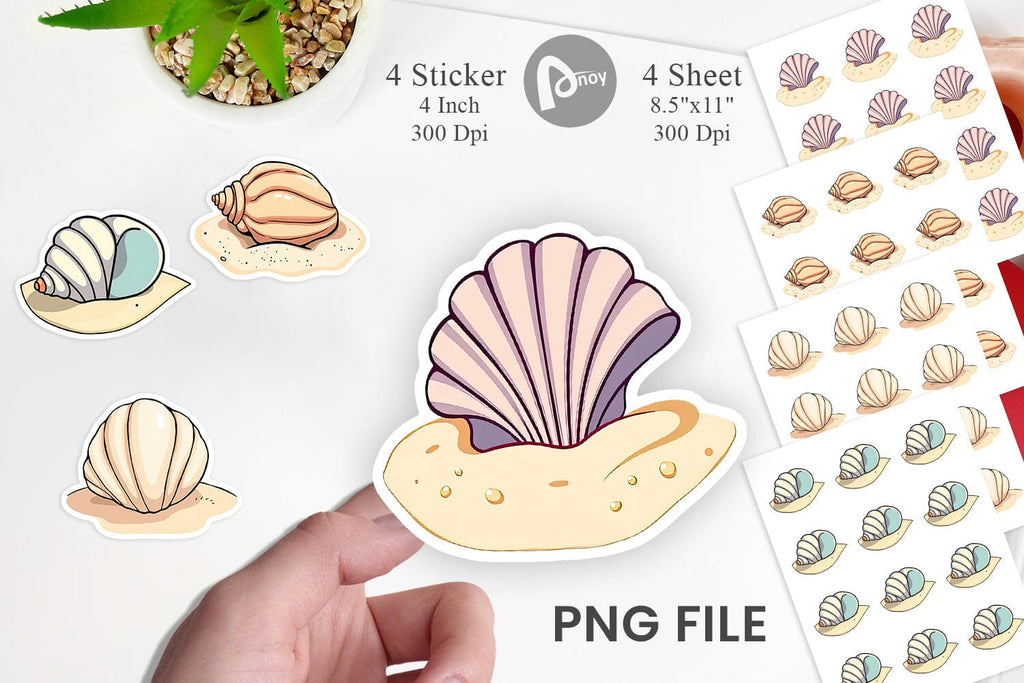 Seashell Sticker - So Fontsy