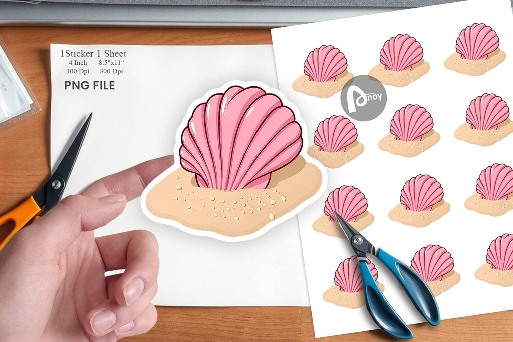 Seashell Sticker - So Fontsy