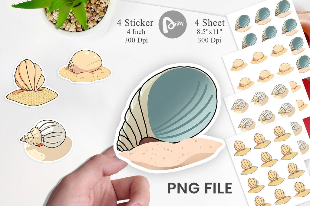 Seashell Sticker - So Fontsy