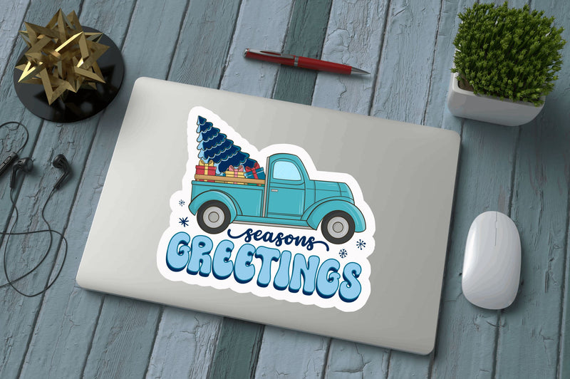 Seasons greetings Stickers Design - So Fontsy