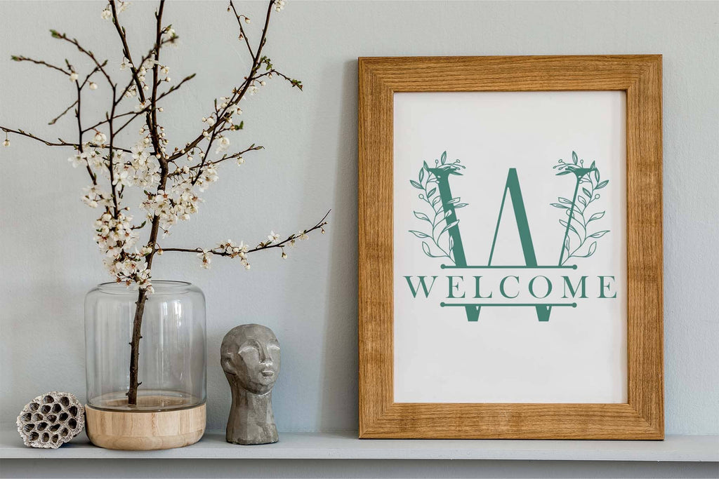 Secret Leaves Line Monogram - So Fontsy