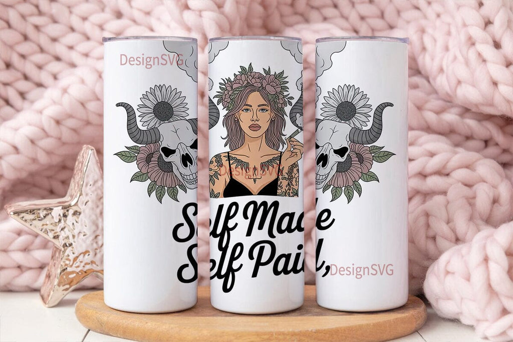 Self-Made Tumbler Wrap PNG - So Fontsy