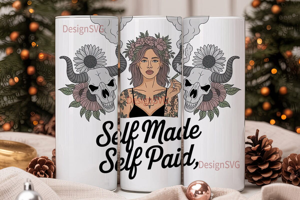 Self-Made Tumbler Wrap PNG - So Fontsy