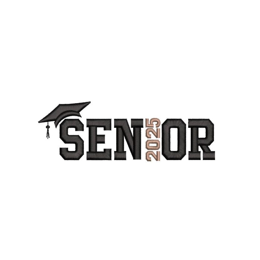 Senior 2025 Embroidery Design, Graduation Embroidery File, 4 sizes ...