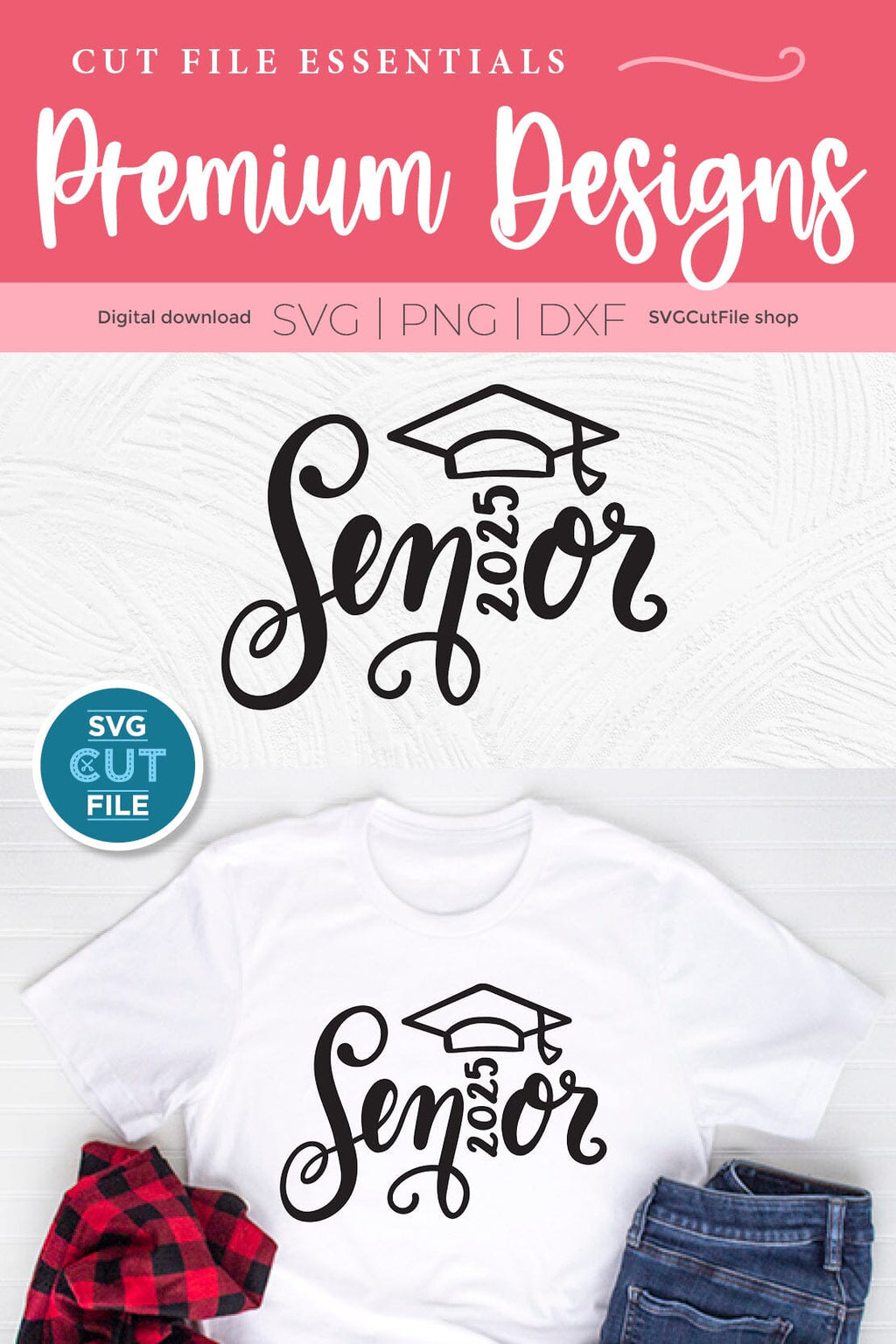 Senior 2025 svg, cute 2025 grad svg, 2025 graduation svg - So Fontsy