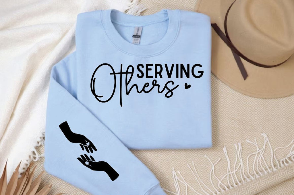 Serving Others Sleeve SVG Design, Christian Sleeve SVG, Faith SVG ...