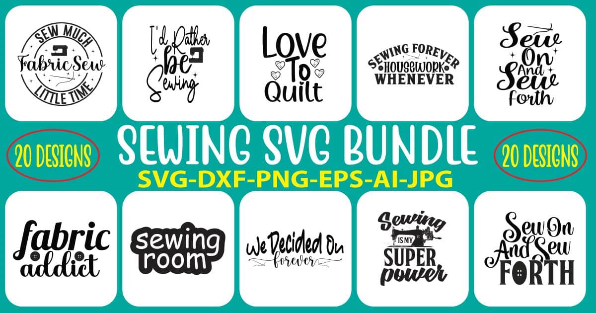 Sewing SVG Bundle - So Fontsy