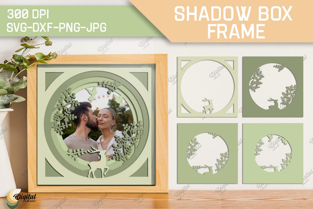 Shadow Box Frame SVG. 3D Shadow Box Paper Cut - So Fontsy