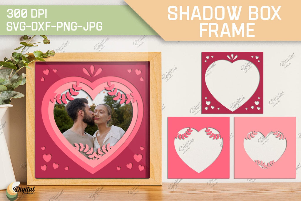 Shadow Box Frame SVG. 3D Shadow Box Paper Cut - So Fontsy