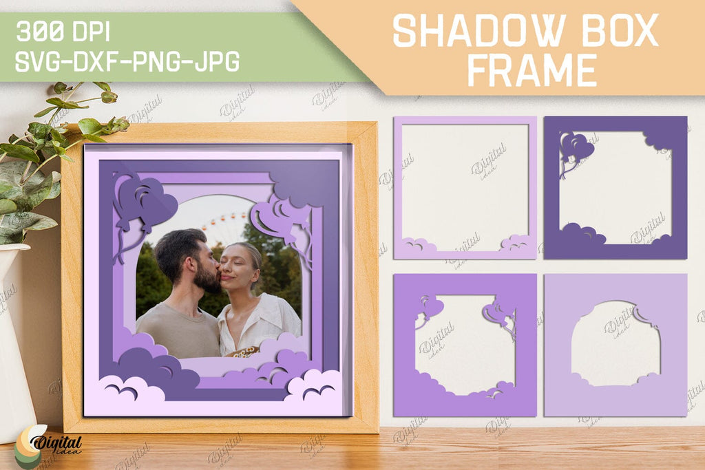 Shadow Box Frame SVG Bundle. 3D Shadow Box Paper Cut - So Fontsy