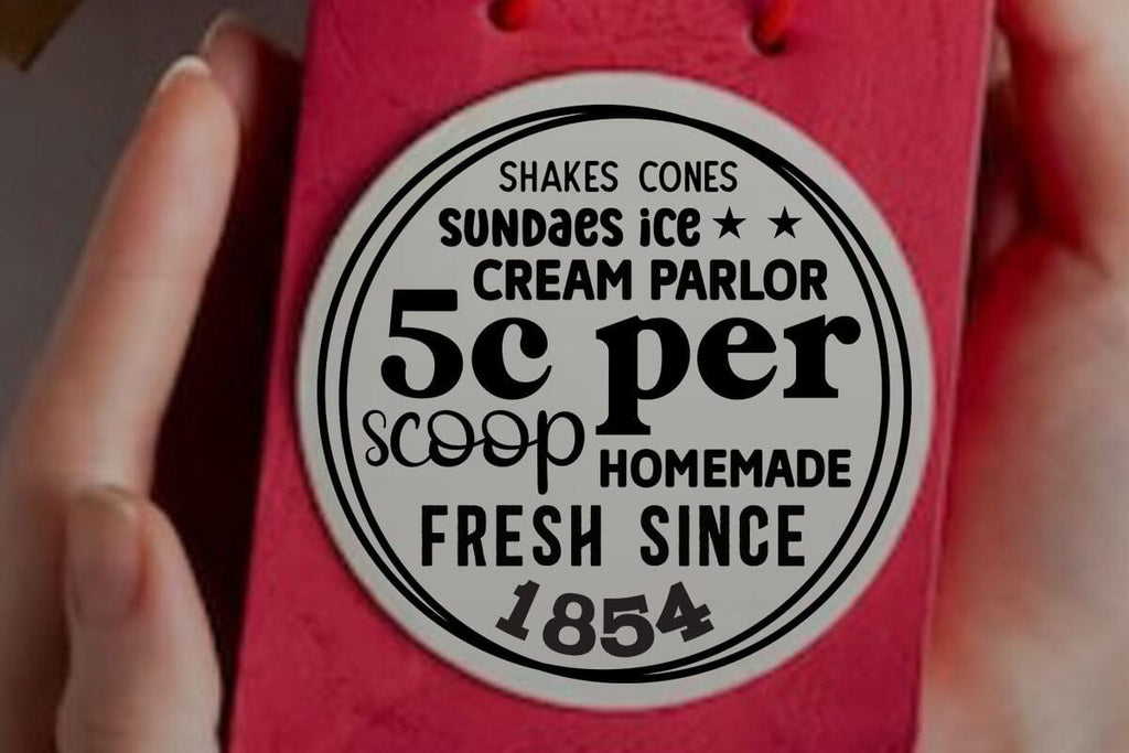 Shakes cones sundaes ice cream parlor 5c per scoop homemade fresh since ...