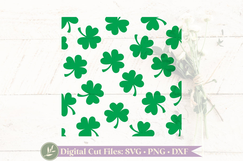 Shamrock Pattern SVG for Signs (Not Seamless) - So Fontsy