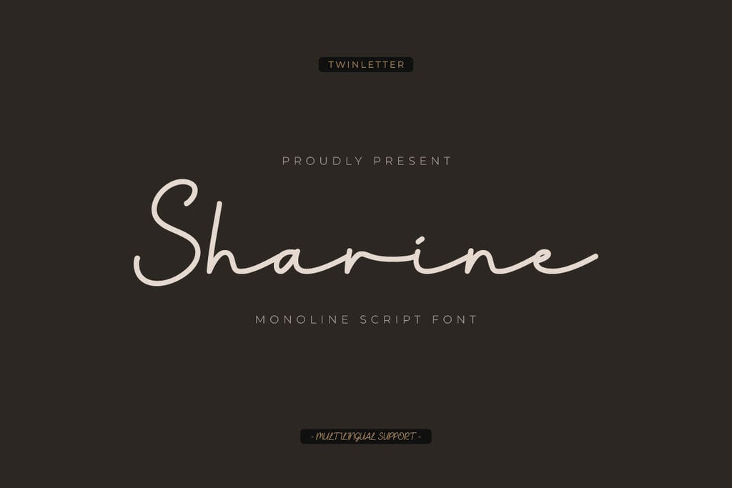 Sharine - Script Monoline Font - So Fontsy
