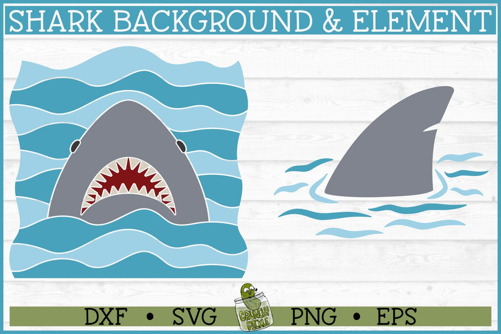 Shark Jaws and Fin SVG File - So Fontsy