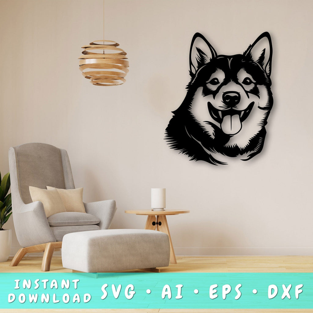 Shiba Inu Laser SVG Cut File, Shiba Inu Glowforge File, Shiba Inu DXF ...