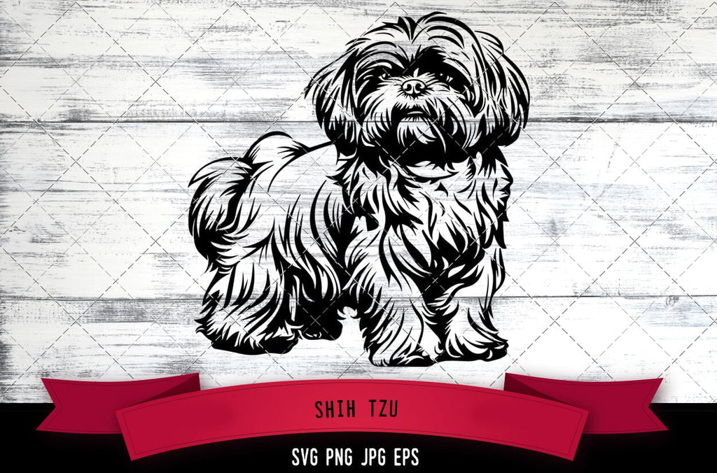 Shih Tzu SVG, Dog SVG, Logo - Digital Download with Commercial License ...
