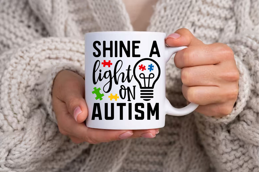Shine a light on autism svg design - So Fontsy