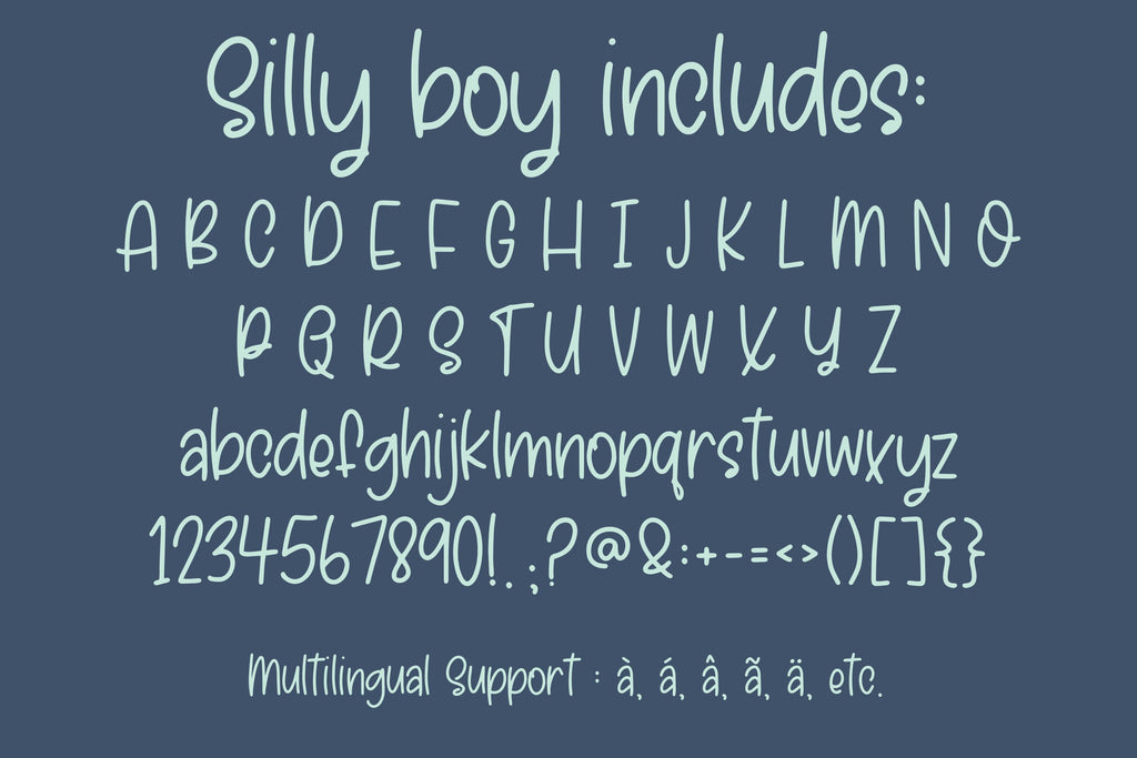 Silly Boy, Fun Handwritten Font - So Fontsy