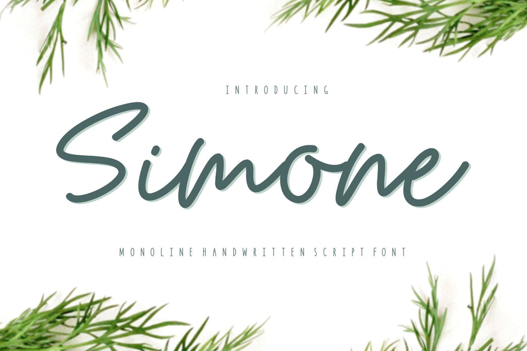 Simone - Mono Line Handwritten Script - So Fontsy