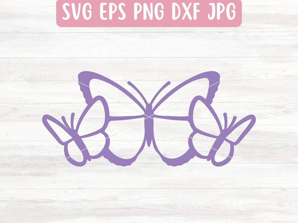 Simple Butterfly SVG File for Cricut or Silhouette - So Fontsy