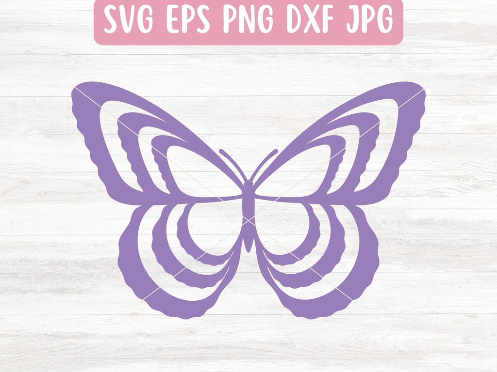Simple Butterfly SVG File for Cricut or Silhouette - So Fontsy